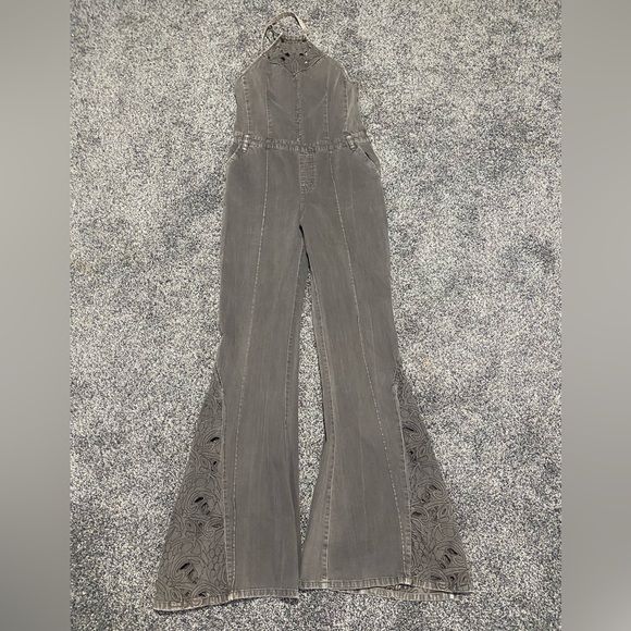 Pants & Jumpsuits | Vintage Free People Overalls Halter Jumpsuit Read ...
